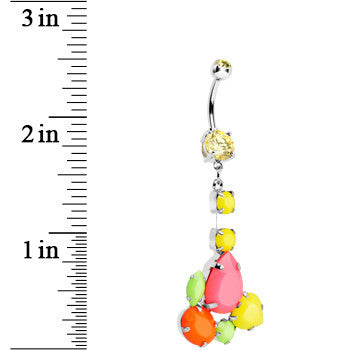 Yellow Gem Neon Jumble Dangle Belly Ring – BodyCandy