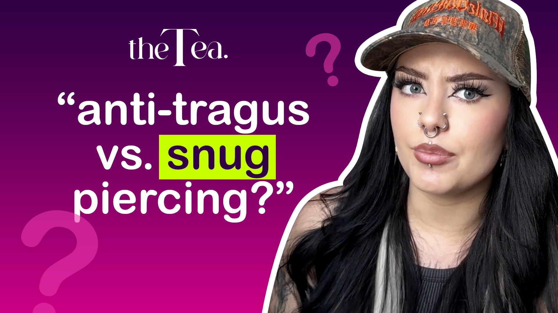 The Tea: What's the difference? Snug vs. Anti-tragus Piercing