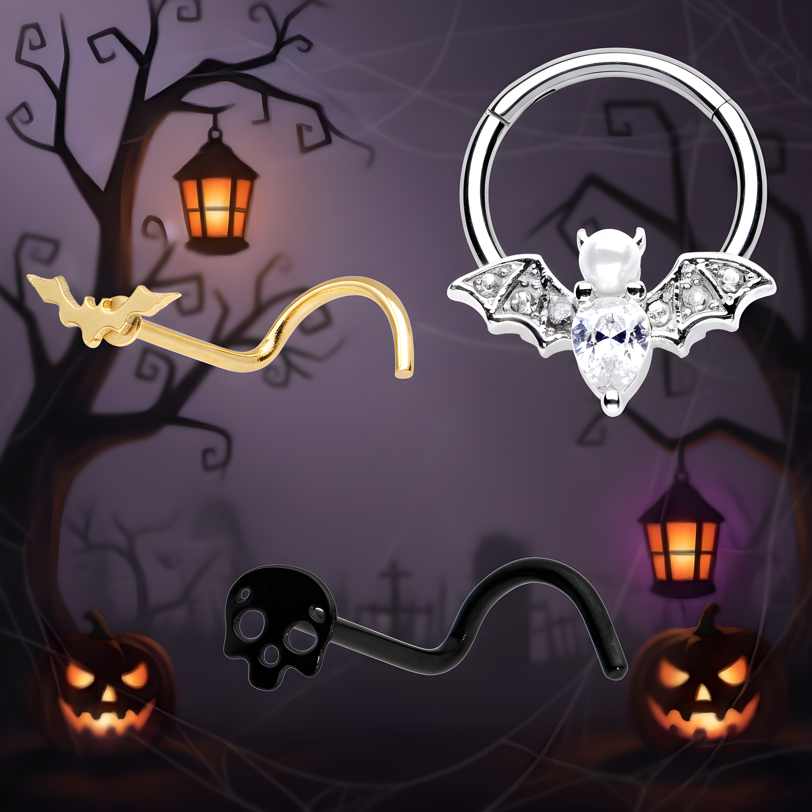Spooky & Stylish Halloween Nose Rings