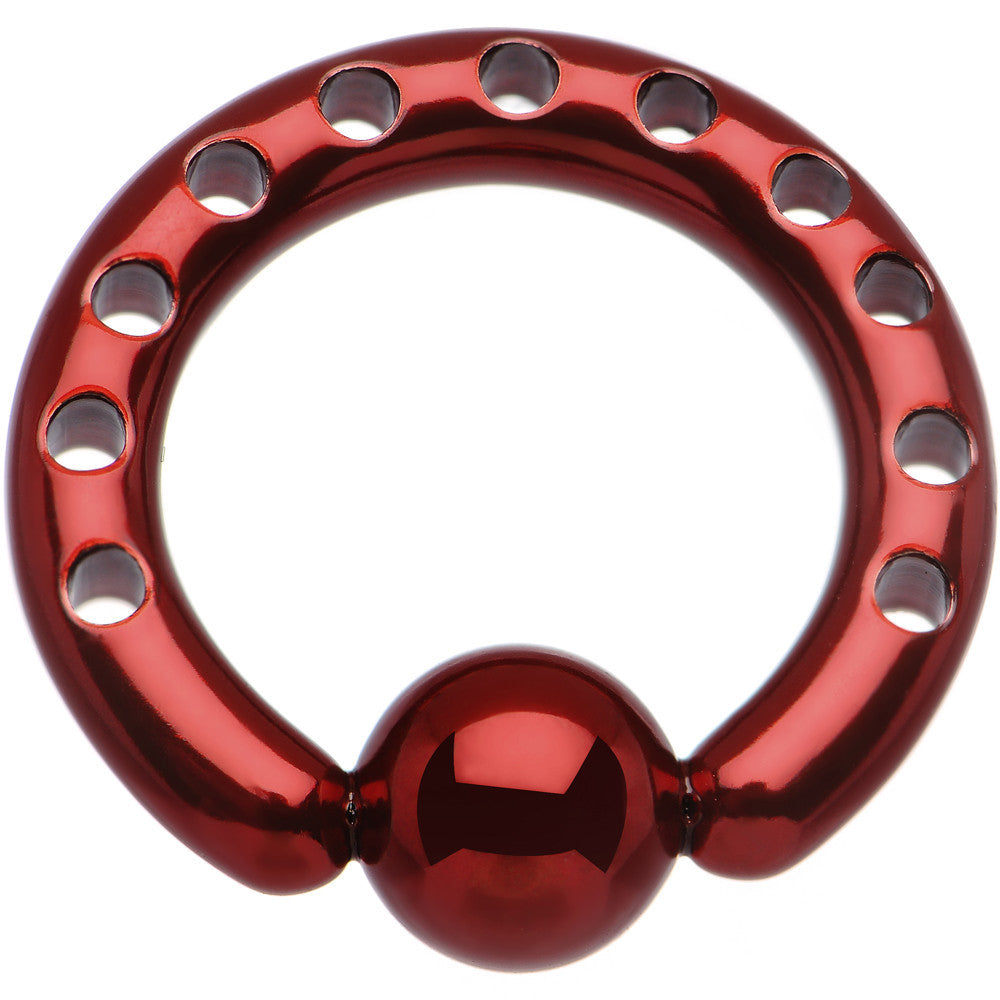 8 Gauge INDUSTRIAL PUNCHED Red TITANIUM BCR