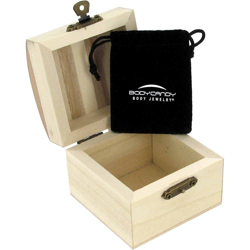 Handcrafted Wood Treasure Chest Jewelry Box