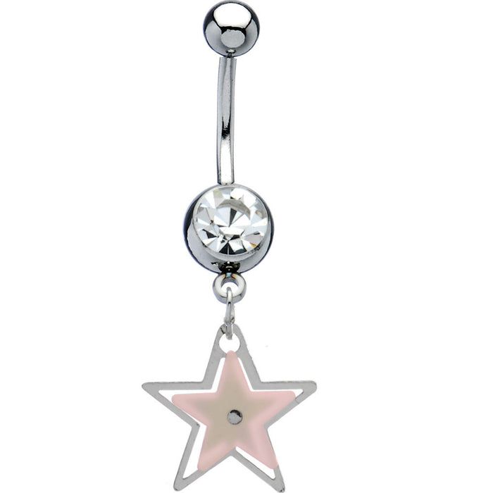 Crystalline Gem Shooting Star Belly Ring