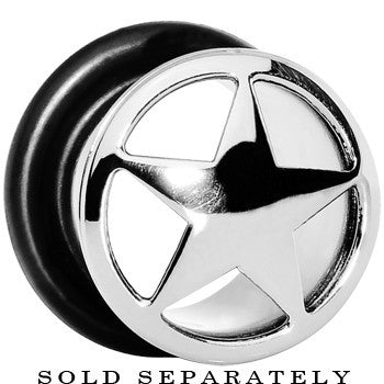 1/2 Stainless Steel Single Flare Star Plug – BodyCandy