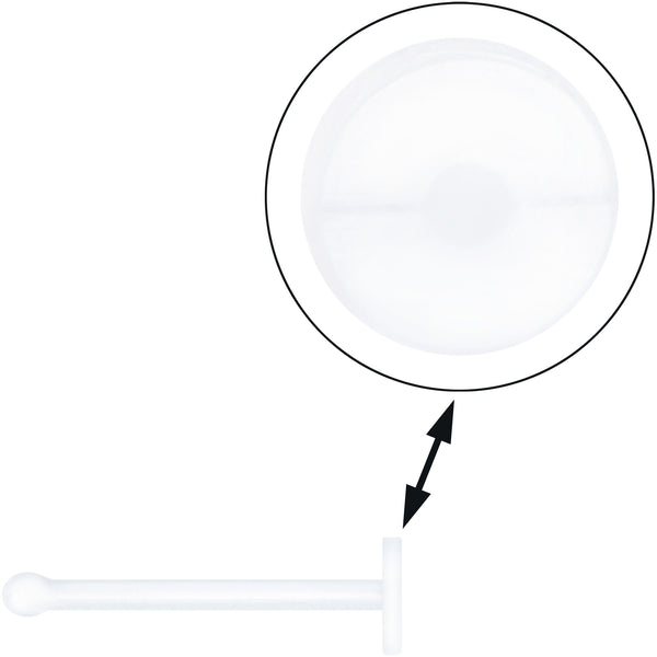 20 Gauge Clear Flat Bioplast Nose Retainer – BodyCandy