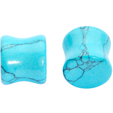 1/2 Turquoise Natural Stone Saddle Plug Set – BodyCandy