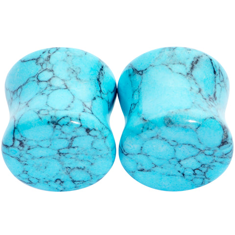1/2 Turquoise Natural Stone Saddle Plug Set – BodyCandy