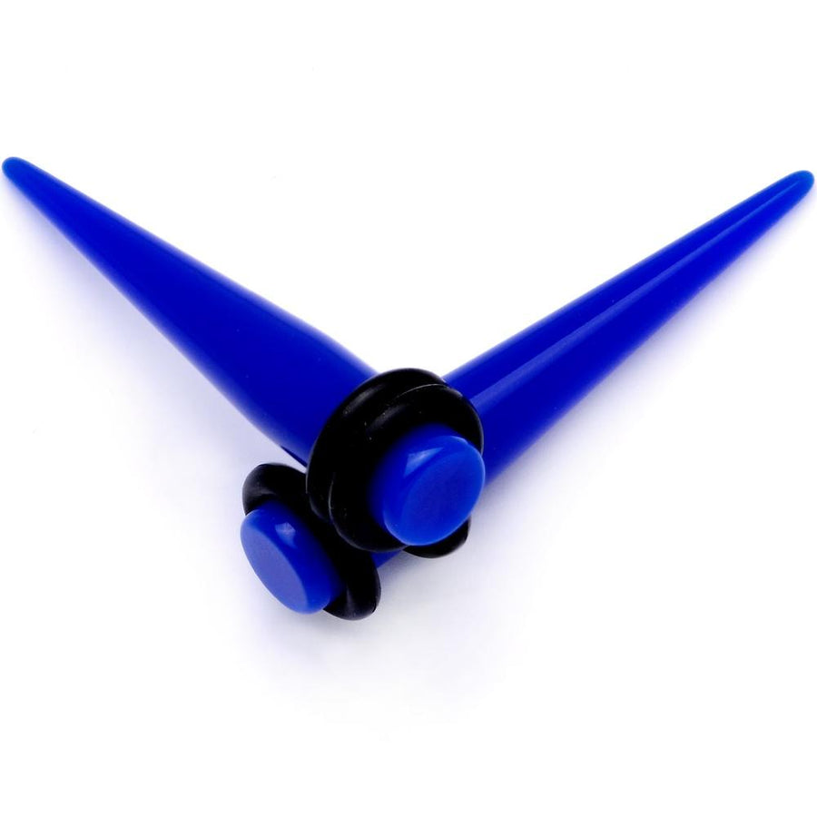2 Gauge Dark Blue Acrylic Taper Set