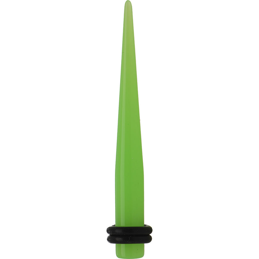 2 Gauge Green Acrylic Taper
