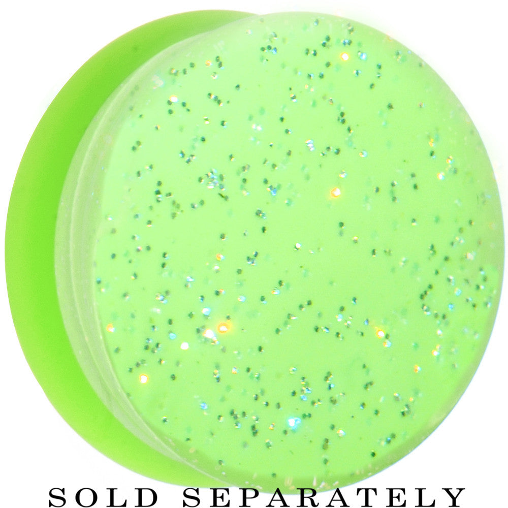 24mm Green Neon Glitter Saddle Plug