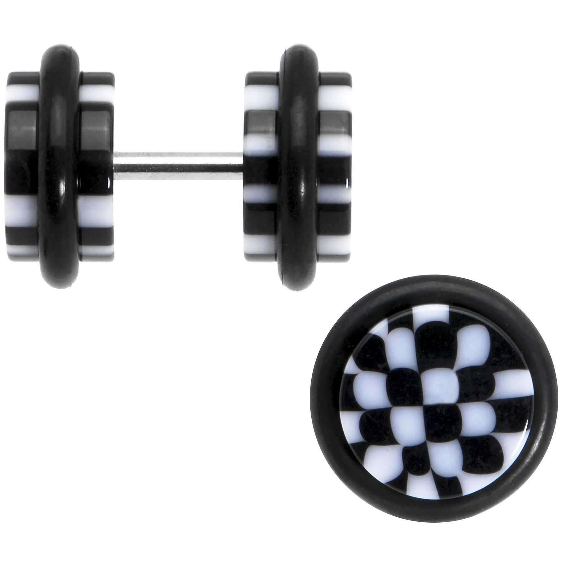 Black Checkerboard Cheater Plug