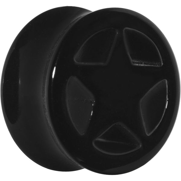 18mm Acrylic Black Star Tunnel Plug