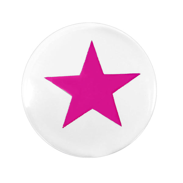 1/2 Hot Pink Star Inlay Acrylic Saddle Plug – BodyCandy