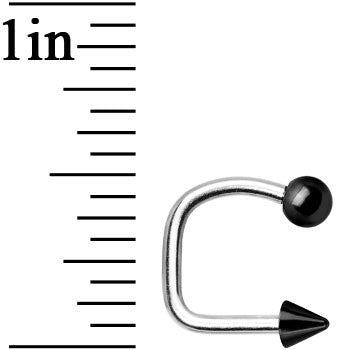 Black Titanium Ball Spike Lippy Loop Labret – BodyCandy