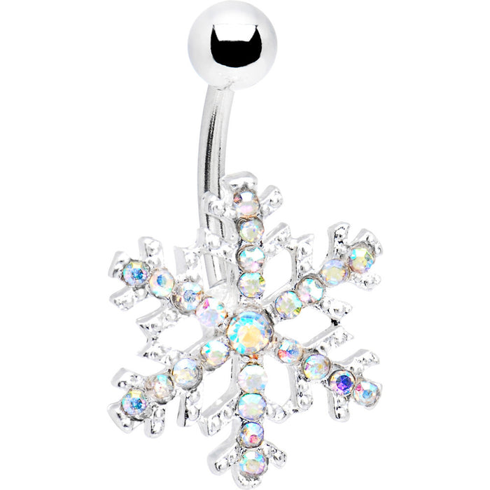 Aurora Gem Snowflake Belly Ring