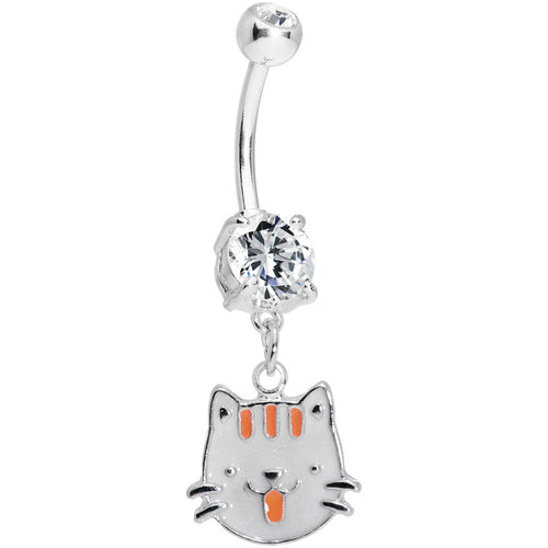 Crystalline Gem Kitty Cat Delight Belly Ring
