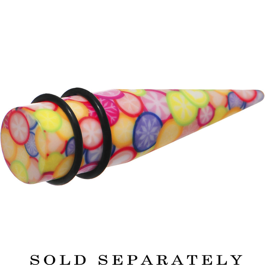 5/8 Groovy Retro Flower Acrylic Taper