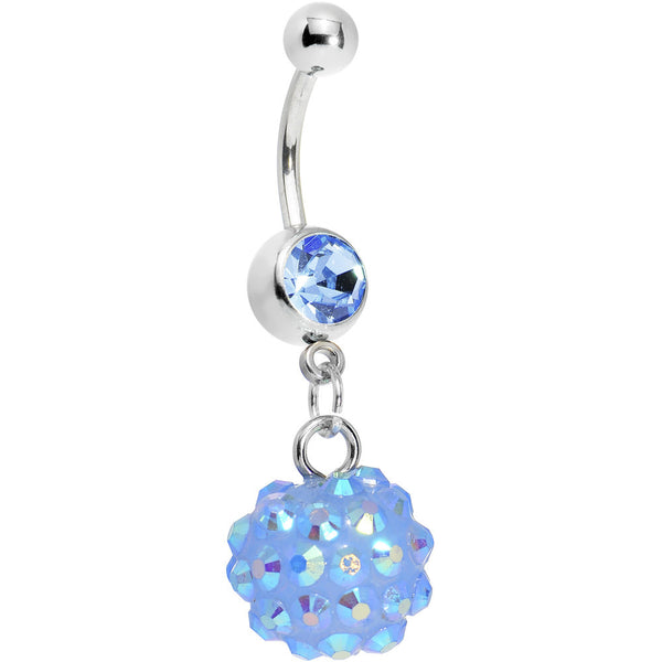 Sky Blue Gem Cluster Belly Ring – BodyCandy