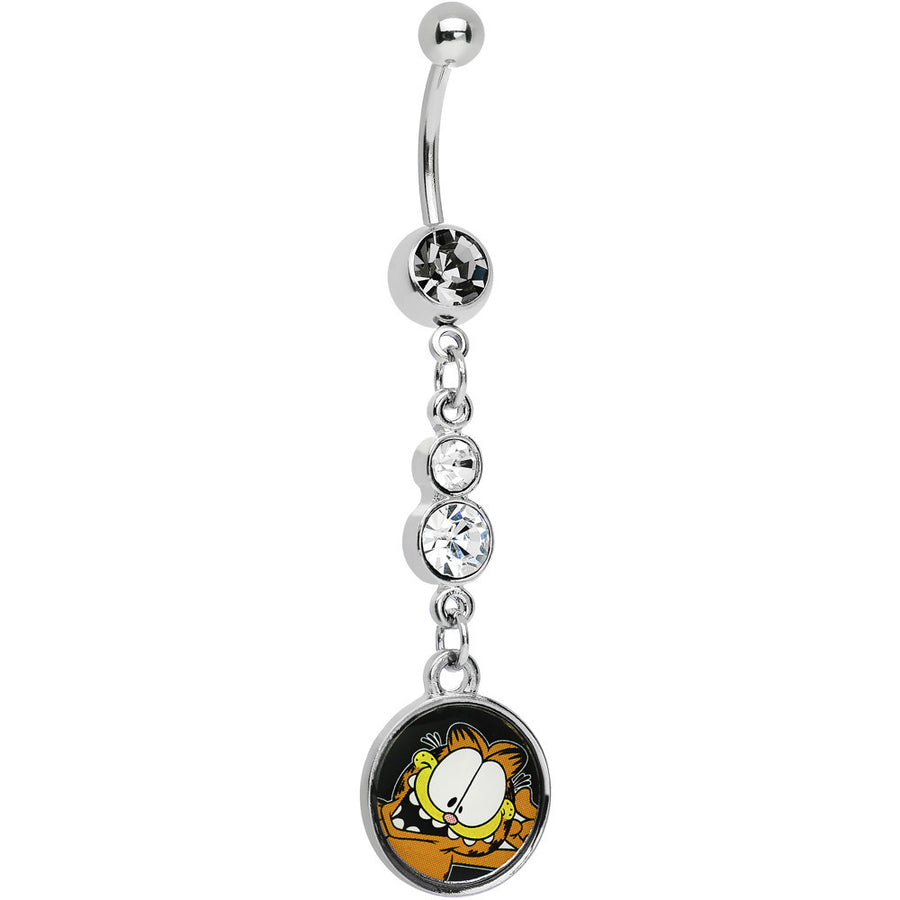 Chain Dangle Expression Garfield Belly Ring
