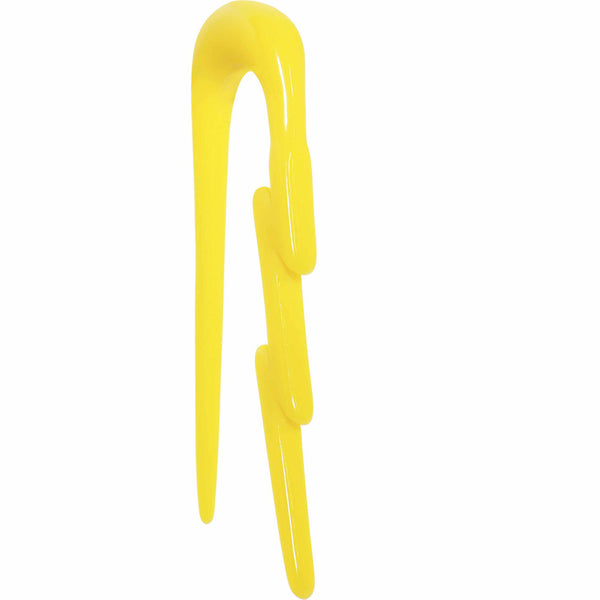 0 Gauge Yellow Acrylic Lightning Bolt Taper