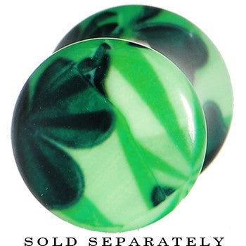 0 Gauge Green Acrylic Four Leaf Clover Field Saddle Plug – BodyCandy
