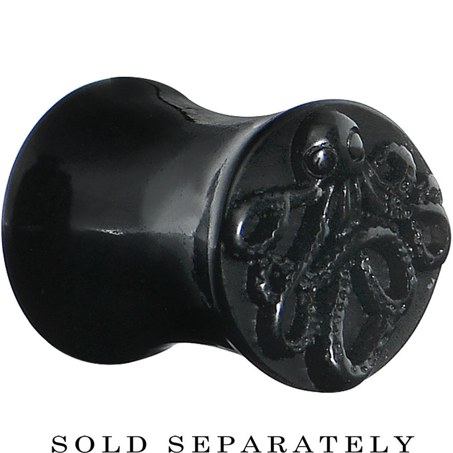 0 Gauge Black Acrylic Octopus Plug