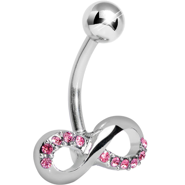 Infinity Symbol Pink Gem Belly Button Ring – BodyCandy