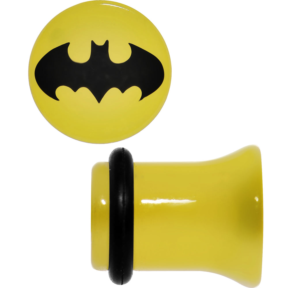 0 Gauge Officially Licensed Batman Yellow Single Flare Plug Set