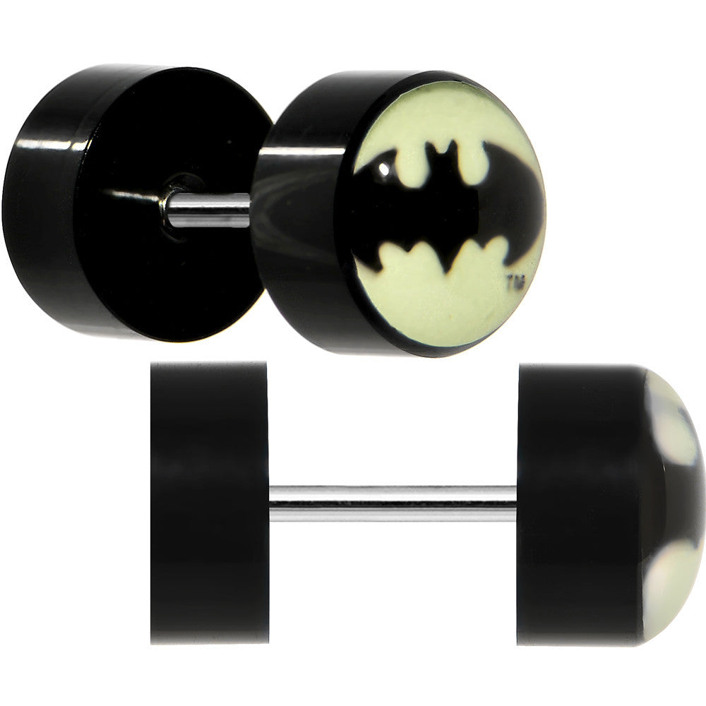 Officially Licensed Batman Black Glow in the Dark Cheater Plug Set