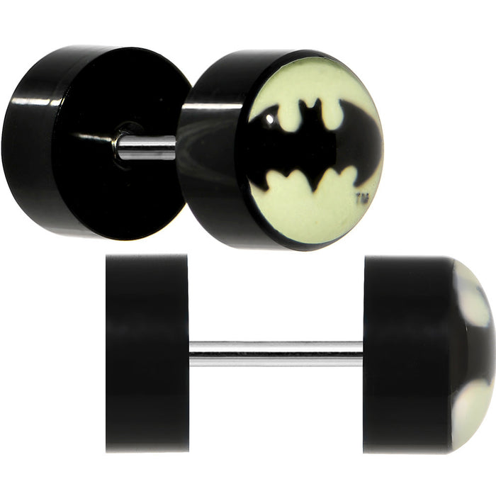 Officially Licensed Batman Black Glow in the Dark Cheater Plug Set