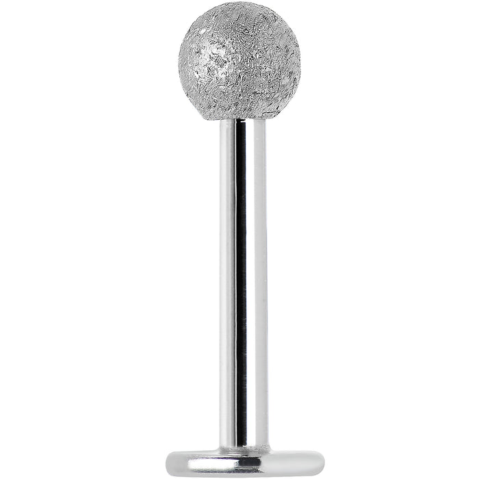 16 Gauge 5/16 Silver Sandblasted Steel Monroe Labret 3mm Ball