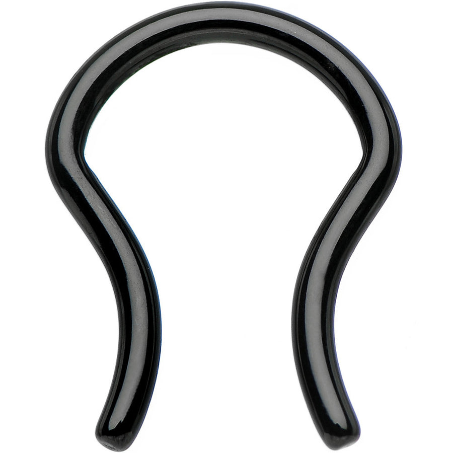 14 Gauge 5/8 Black Anodized Titanium Septum Retainer