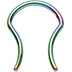16 Gauge 5/8 Rainbow Anodized Titanium Septum Retainer