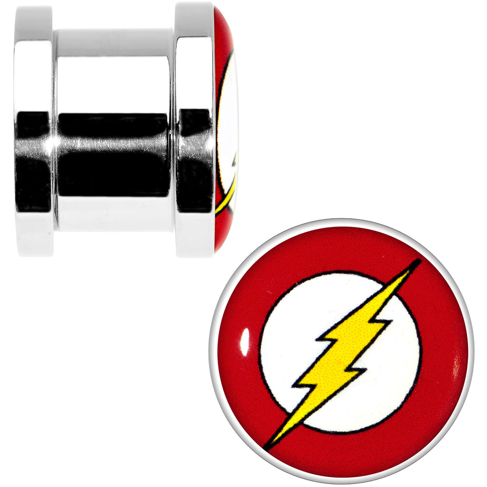 7/16 Stainless Steel Licensed The Flash Logo Screw Fit Plug Set