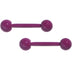 14 Gauge 1/2 Purple Ceramic Coated Nipple Barbell Set