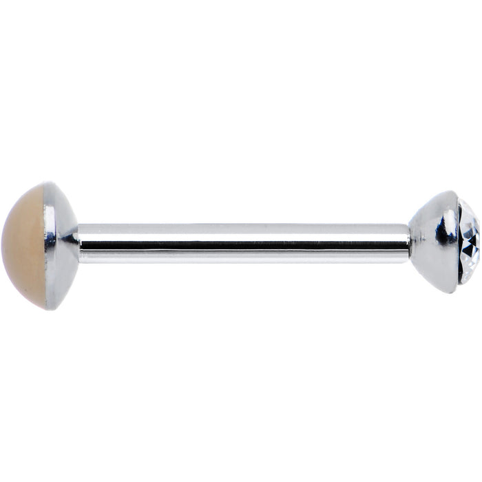 20 Gauge 1/4 Handmade Labret Created with Crystals 2mm