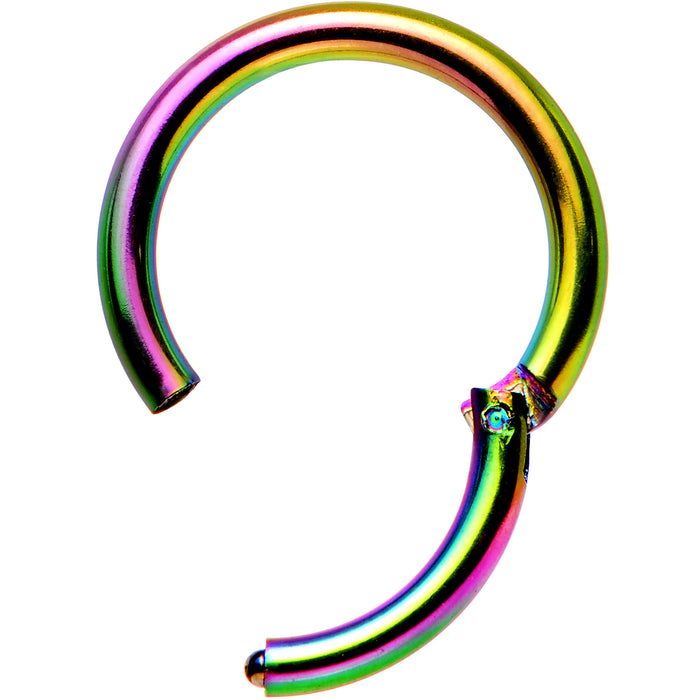 16 Gauge 5/16 Rainbow Anodized Hinged Segment Ring
