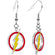 Officially Licensed DC Comics The Flash Steel Dangle Earrings