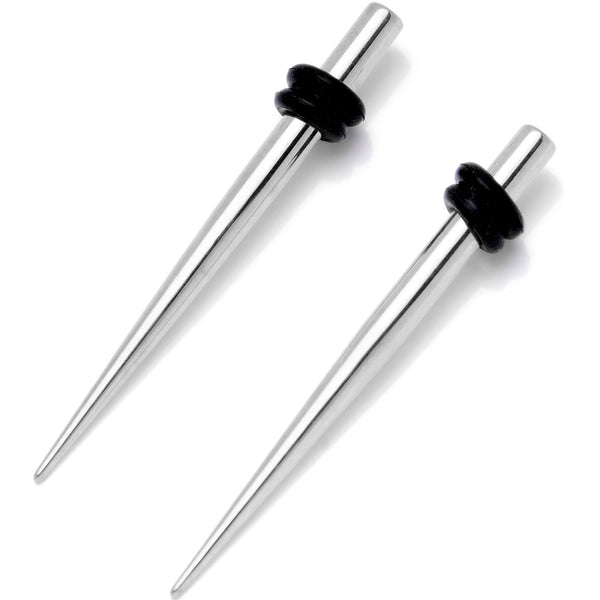 Stainless Steel Micro Taper Straight Plug Set 14 Gauge to 8 Gauge ...