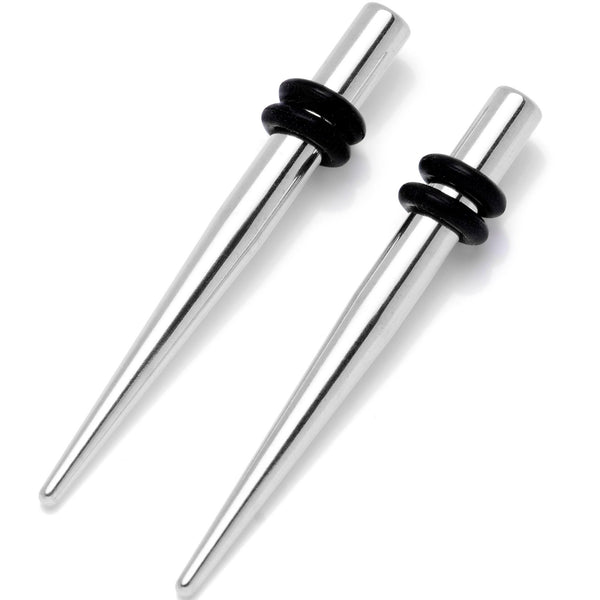 Stainless Steel Micro Taper Straight Plug Set 14 Gauge to 8 Gauge ...