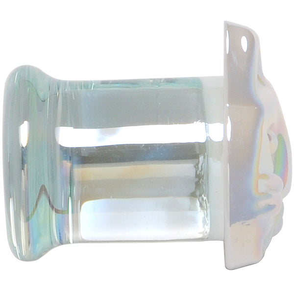 Aurora White Glass Double Flare Kitty Cat Plug Set 6mm to 25mm – BodyCandy