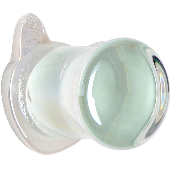 Aurora White Glass Double Flare Kitty Cat Plug Set 6mm to 25mm – BodyCandy