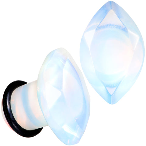 White Opalite Faceted Single Flare Plug Set 6mm to 25mm – BodyCandy