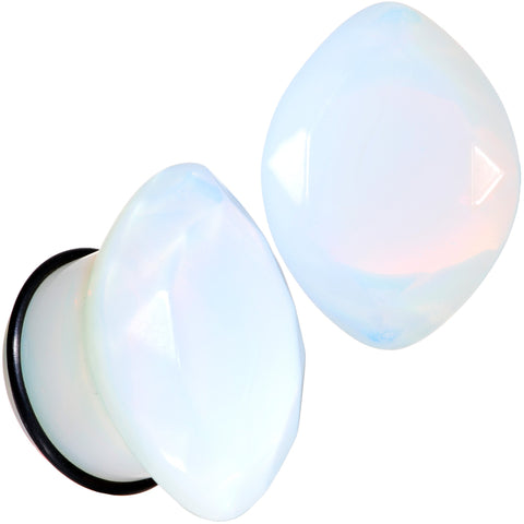 White Opalite Faceted Single Flare Plug Set 6mm to 25mm – BodyCandy