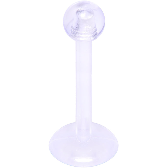 16 Gauge 3/8 Clear Flexible Bioplast Labret Monroe Tragus Retainer