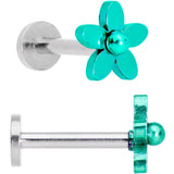 16 Gauge 5/16 Multicolor Internally Threaded Flower Labret Set of 4 ...