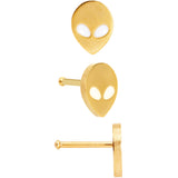 20 Gauge 1/4 Multicolor Aliens Nose Bone Set of 4 – BodyCandy