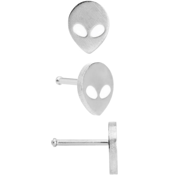 20 Gauge 1/4 Multicolor Aliens Nose Bone Set of 4 – BodyCandy