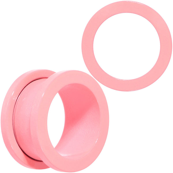 Sweet Pastel Pink Screw Fit Tunnel Plug Set 16 Gauge to 19mm – BodyCandy