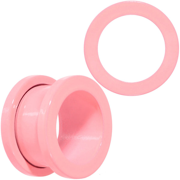 Sweet Pastel Pink Screw Fit Tunnel Plug Set 16 Gauge to 19mm – BodyCandy