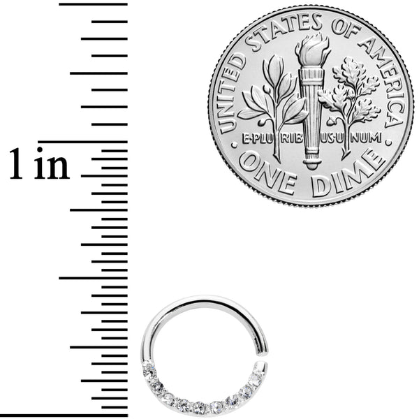 16 Gauge 5/16 Clear Gem Simple Elegance Seamless Circular Ring – BodyCandy